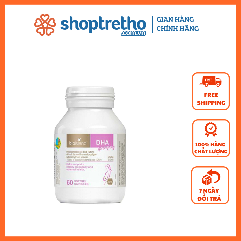 Viên uống DHA cho bà bầu Bio Island DHA For Prenancy 60 viên đảm bảo sức khỏe của mẹ và sự phát ...