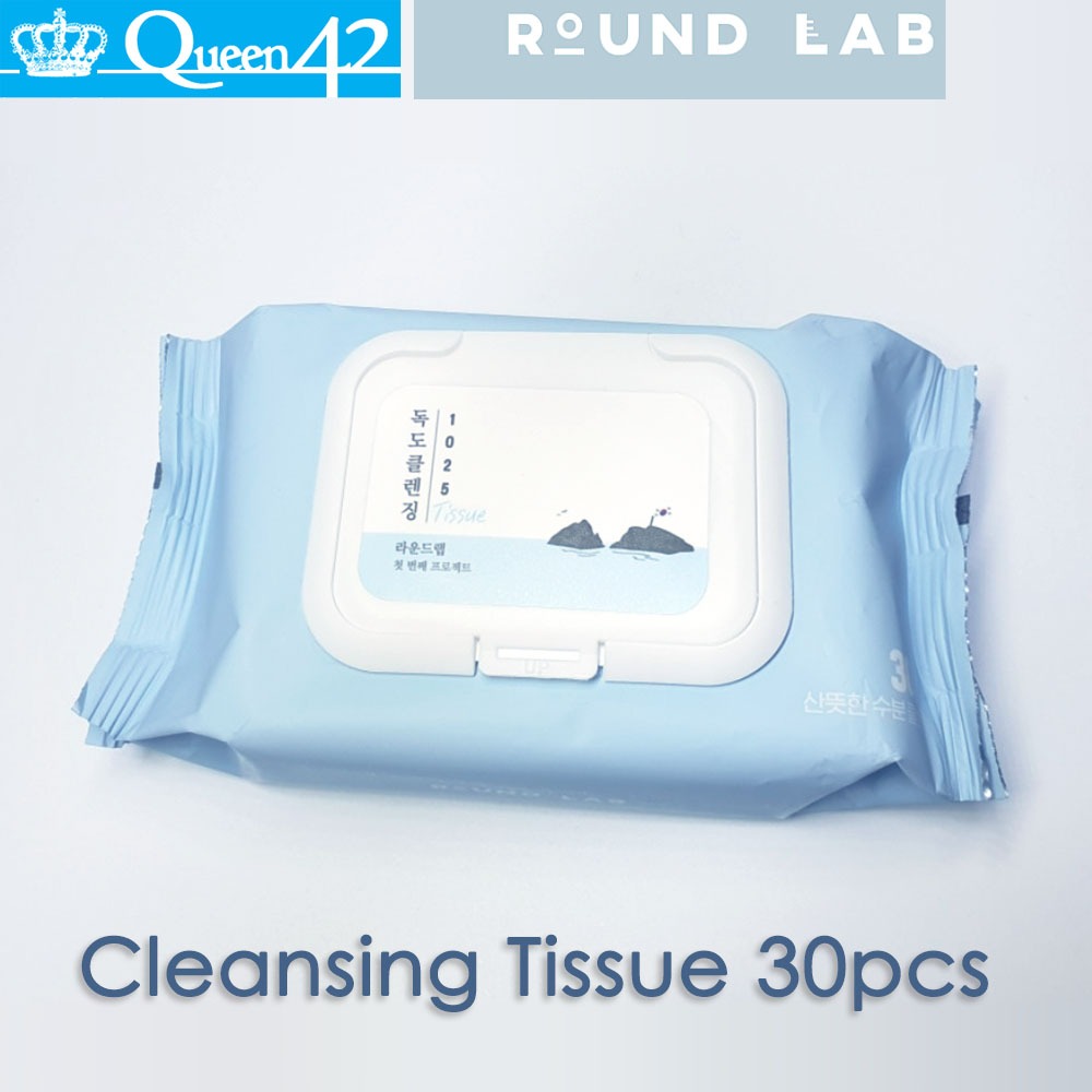 [Round lab] 1025 Dokdo Cleasing Tissue 30tờ, Khăn ướt tẩy trang tiện ...