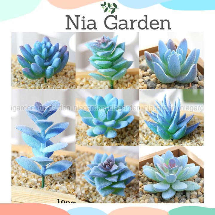 Sen đá giả mini sen đá nhựa nhân tạo decor trang trí bàn làm việc Nia ...