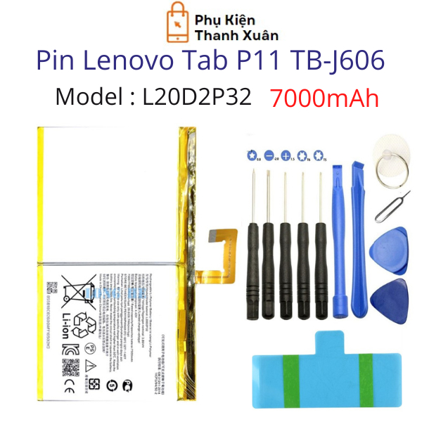 Pin zin Lenovo P11 TB-J606 L20D2P32 7500mAh | Dung lượng gốc | Tặng bộ ...