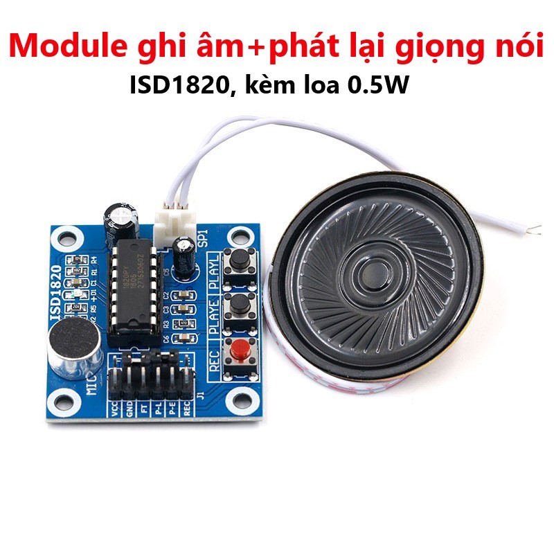 Module ghi âm và phát lại giọng nói ISD1820, kèm loa 0.5W | Shopee Việt Nam