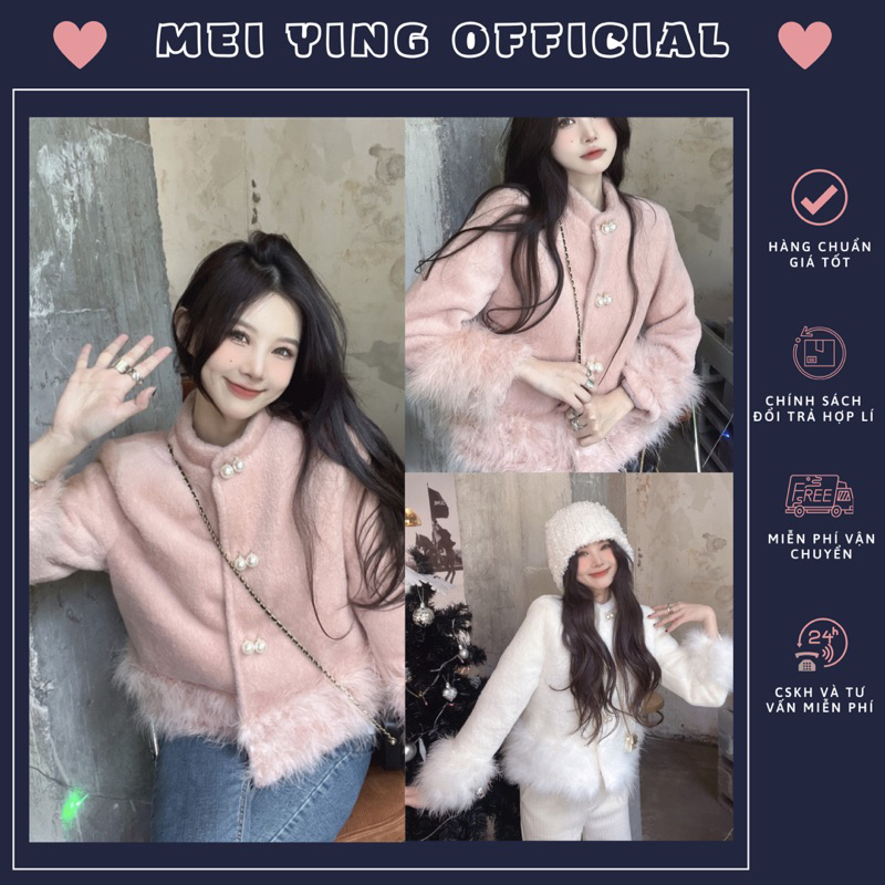 Áo Khoác Dạ Tweed Kim Tuyến Bling Dáng Blazer Vest MEI YING OFFICIAL ...