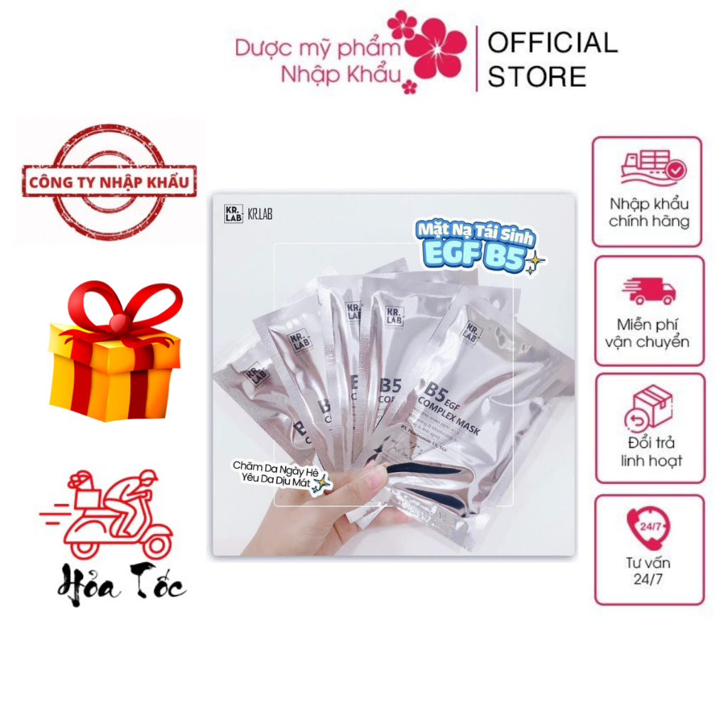Mặt nạ B5 KR.LAB EGF Complex Mask Krlab Giúp Cấp Ẩm Dưỡng Trắng Phục ...