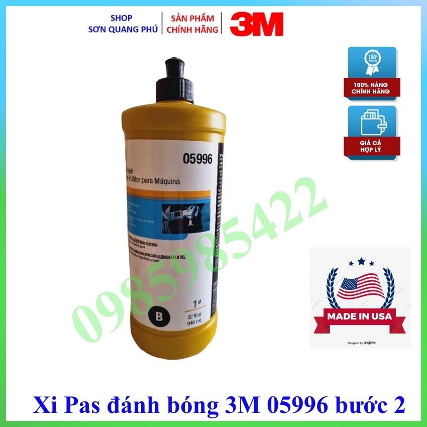 Xi đánh bóng 3M 05996 Pas bóng sơn cao cấp 3M Rubbing Compound ...