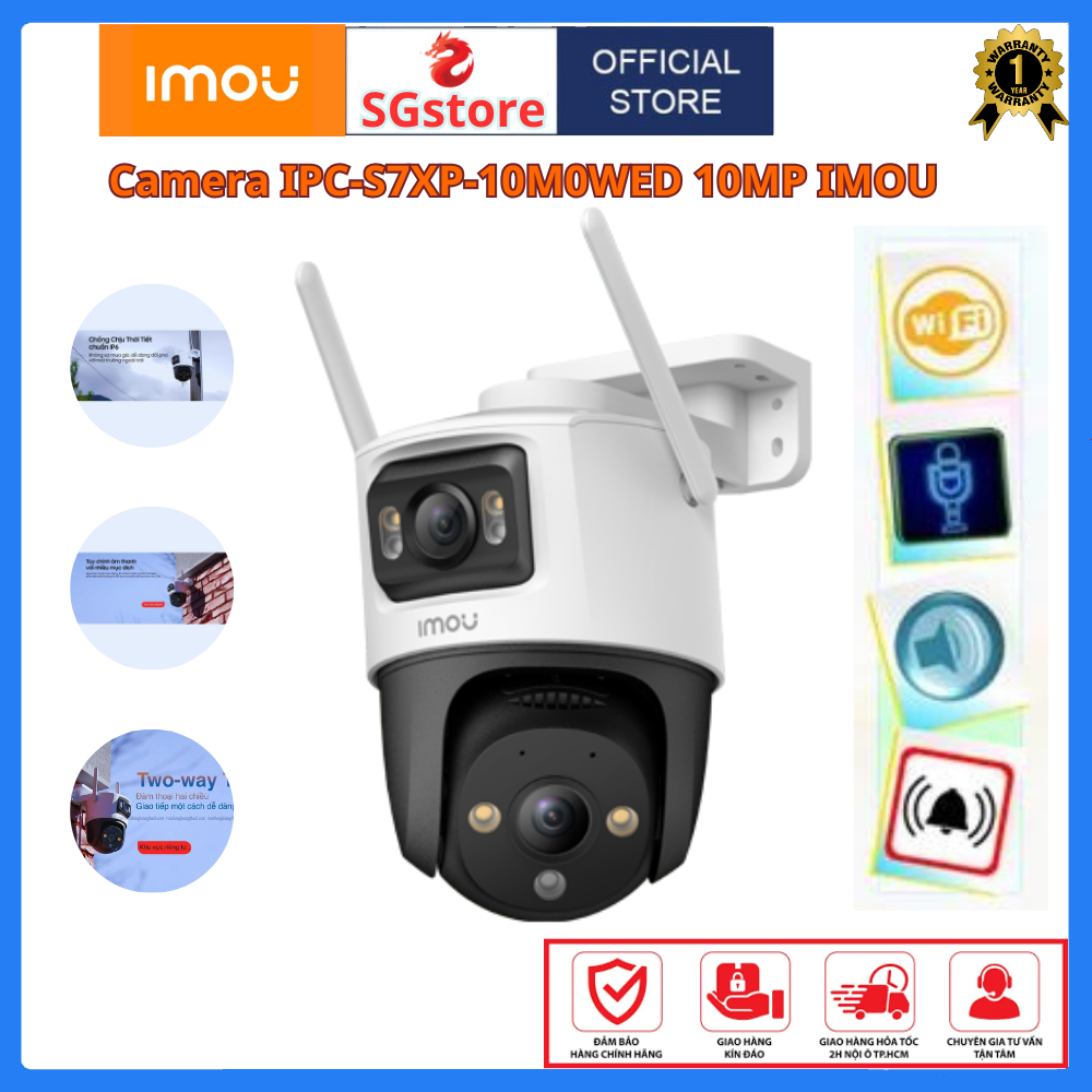 Camera 2 mắt kép ngoài trời iMOU Cruiser Dual 10MP IPC-S7XP-10M0WED ...