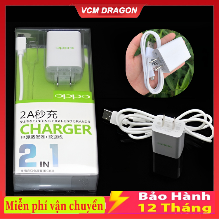 Sạc Oppo 5V 2A gồm củ sạc oppo và dây sạc oppo Micro dài 1m , bảo hành ...