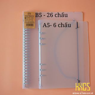 Sổ còng B5 A5 A4, còng sắt HXGS 6 8 26 30 chấu làm sổ tay sổ ghi chép, ruột sổ còng KLONG A5 B5 ...