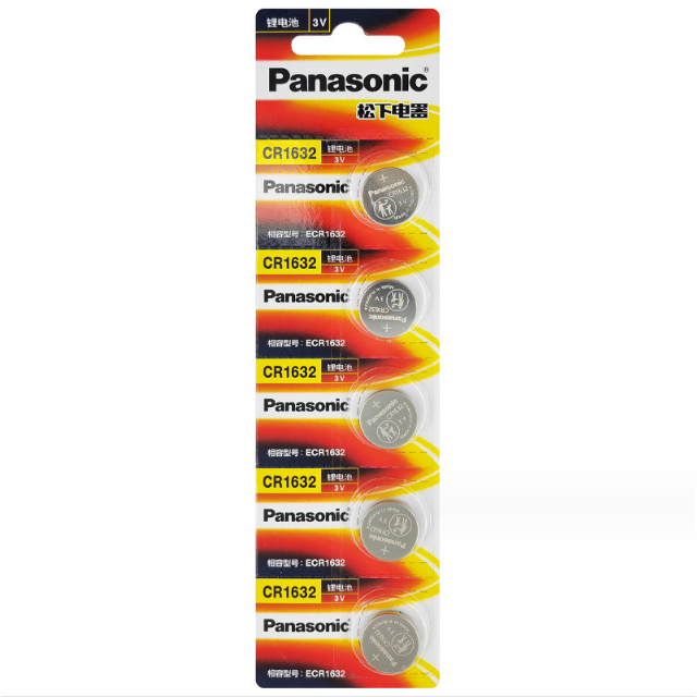 Vỉ 5 pin lithium 3V CR1632 Panasonic dùng cho cảm biến áp suất lốp ...