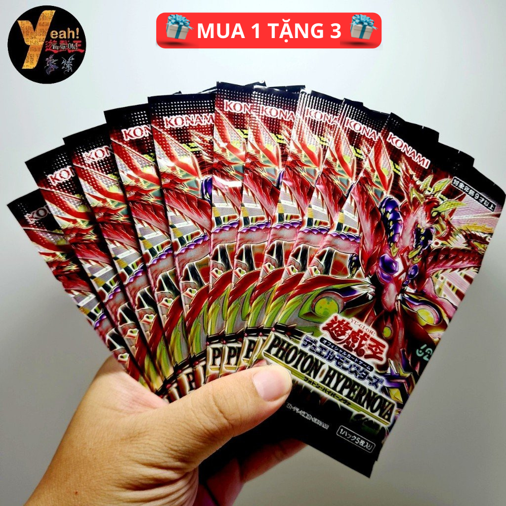 [Mua 1 tặng 3] Túi thẻ bài yugioh Photon Hypernova [1 Pack] - KONAMI - OCG - Nguyên seal - Tặng ...