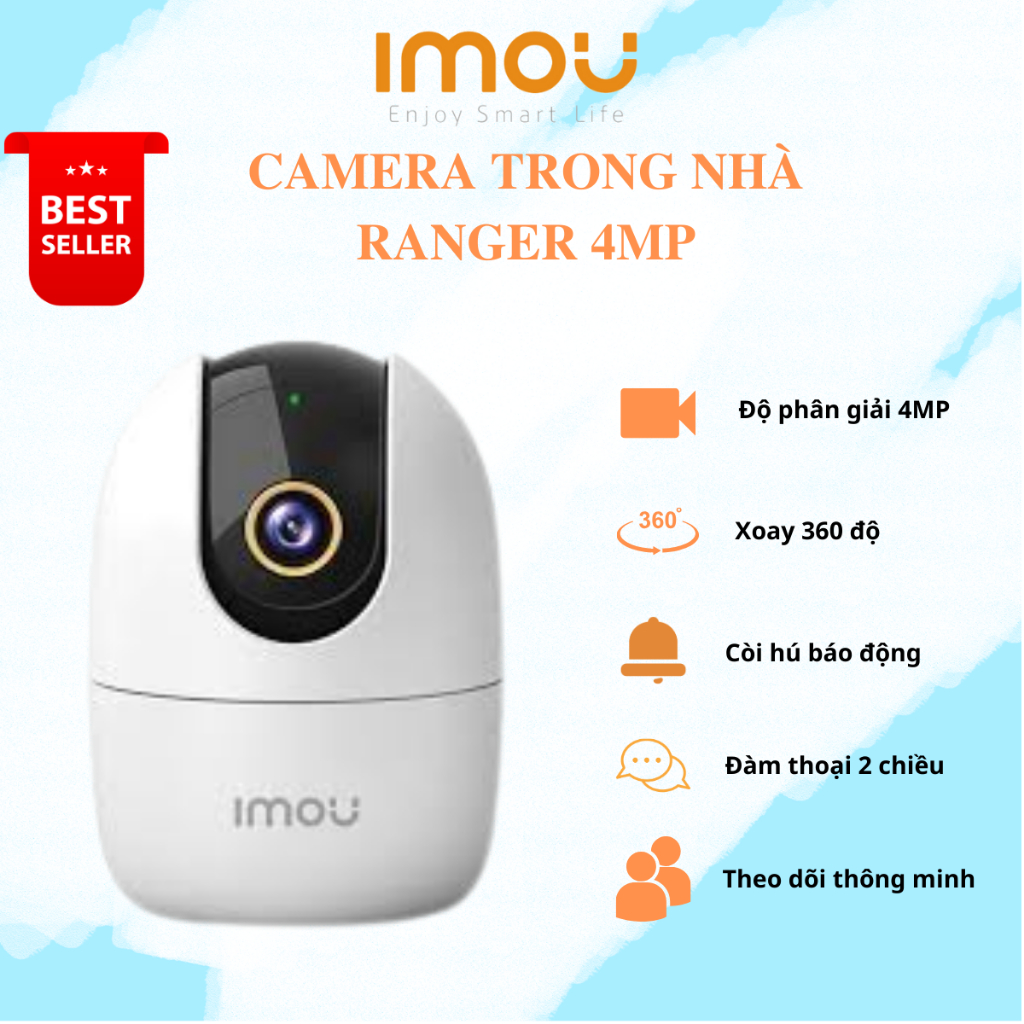 Camera Wifi IMOU Trong Nhà Xoay 360, Đàm Thoại 2 Chiều, Imou Ranger 2 ...