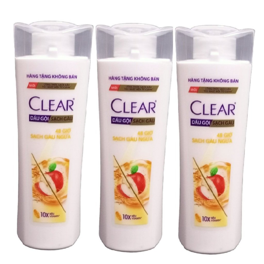 2 chai 70g Dầu gội Clear nước táo lên men & Vitamin C chai 2 x 70 ...