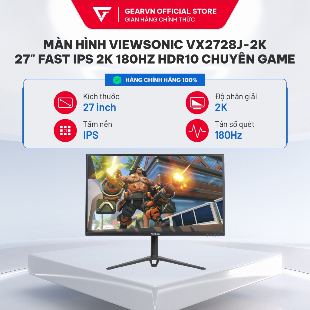 Màn hình ViewSonic VX2728J-2K 27" Fast IPS 2K 180HZ HDR10 chuyên game ...
