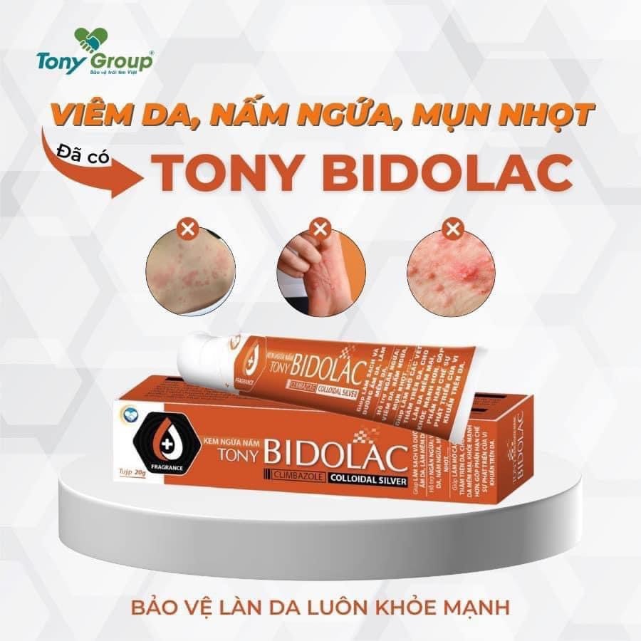 Kem ngừa nấm da TONY BIDOLAC chính hãng dùng trong các trường hợp nấm ...