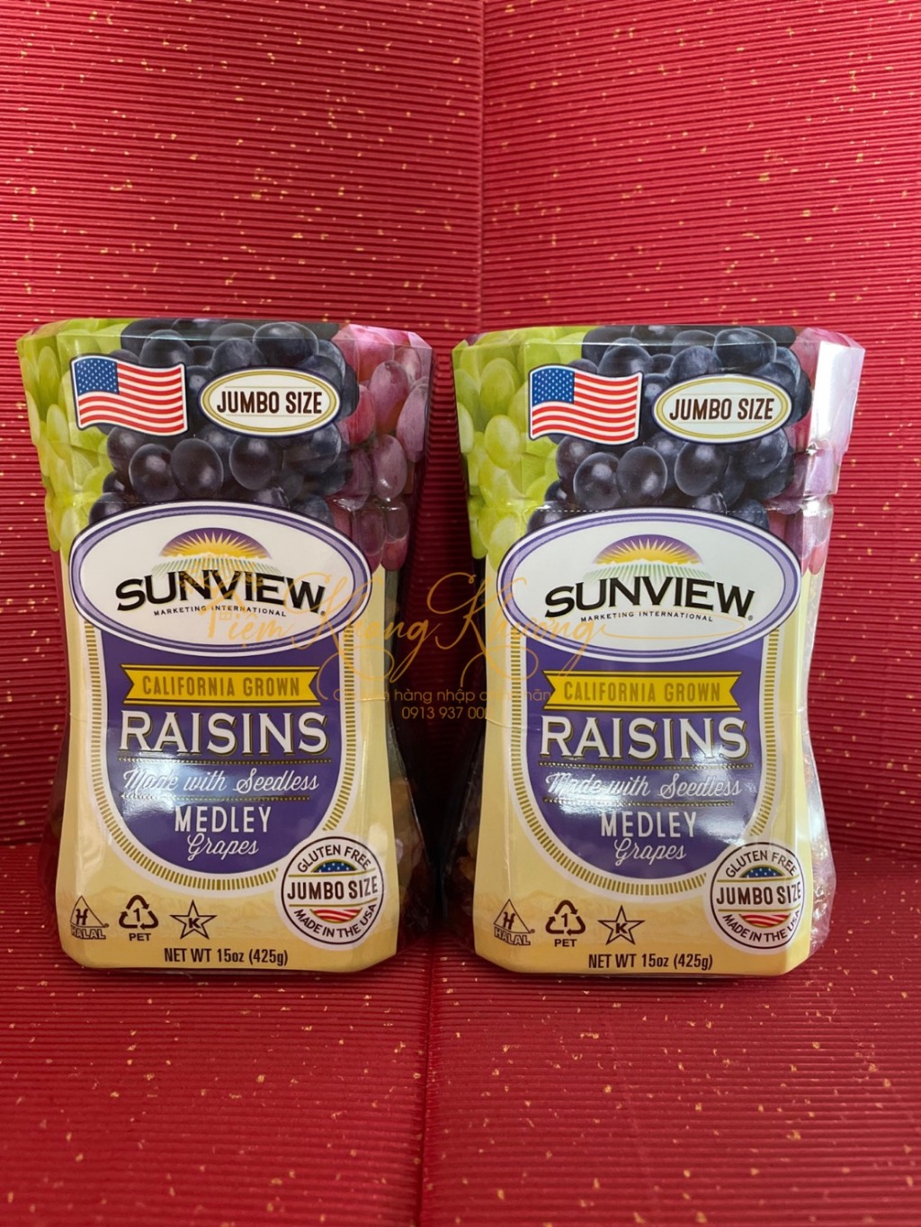NHO KHÔ RAISIN JUMBO SIZE SUNVIEW MỸ - HỘP 425G | Shopee Việt Nam