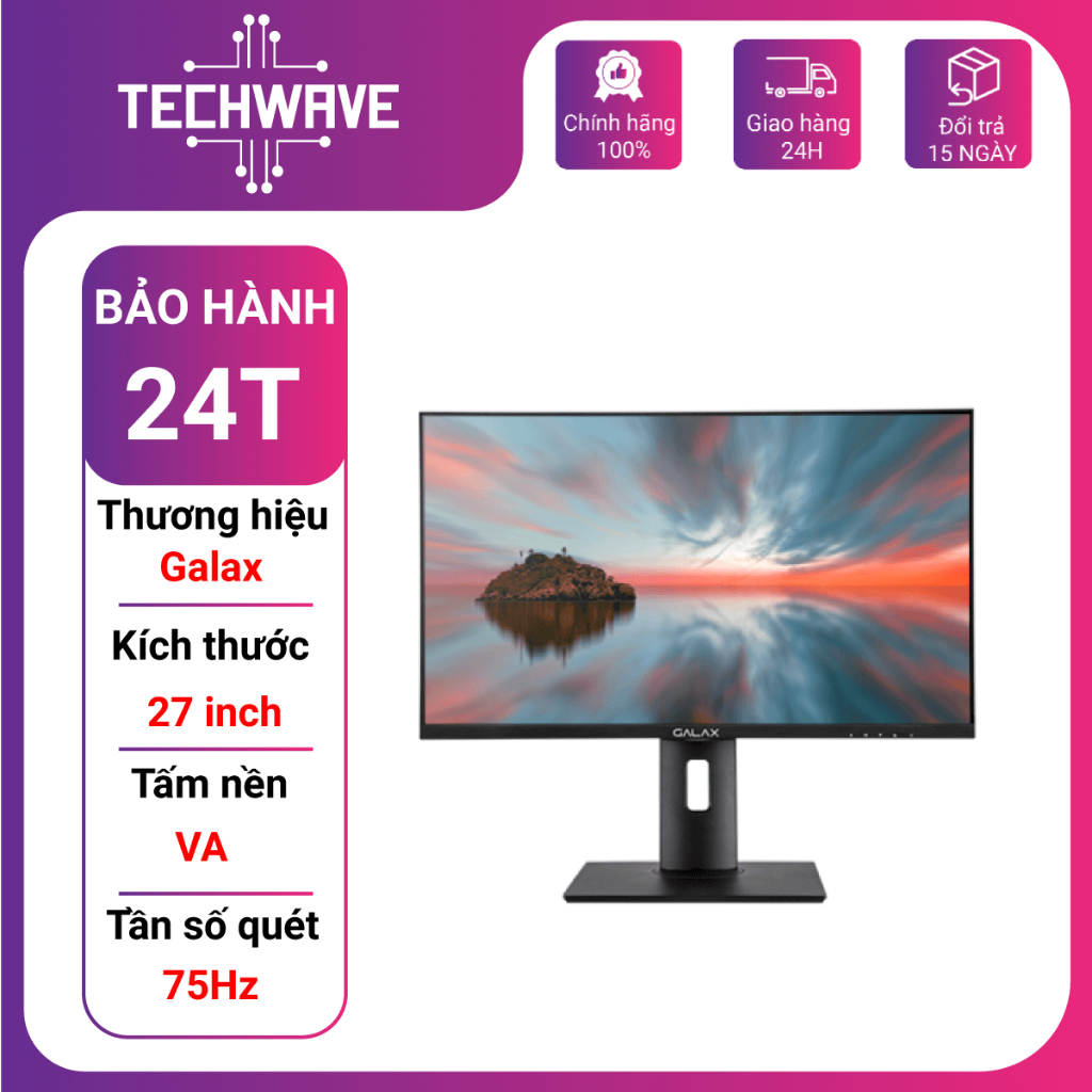 GALAX PRISMA-02 Monitor (PR-02) 27" FHD / VA / 75Hz / G-Sync Compatible / Borderless / USB-C ...