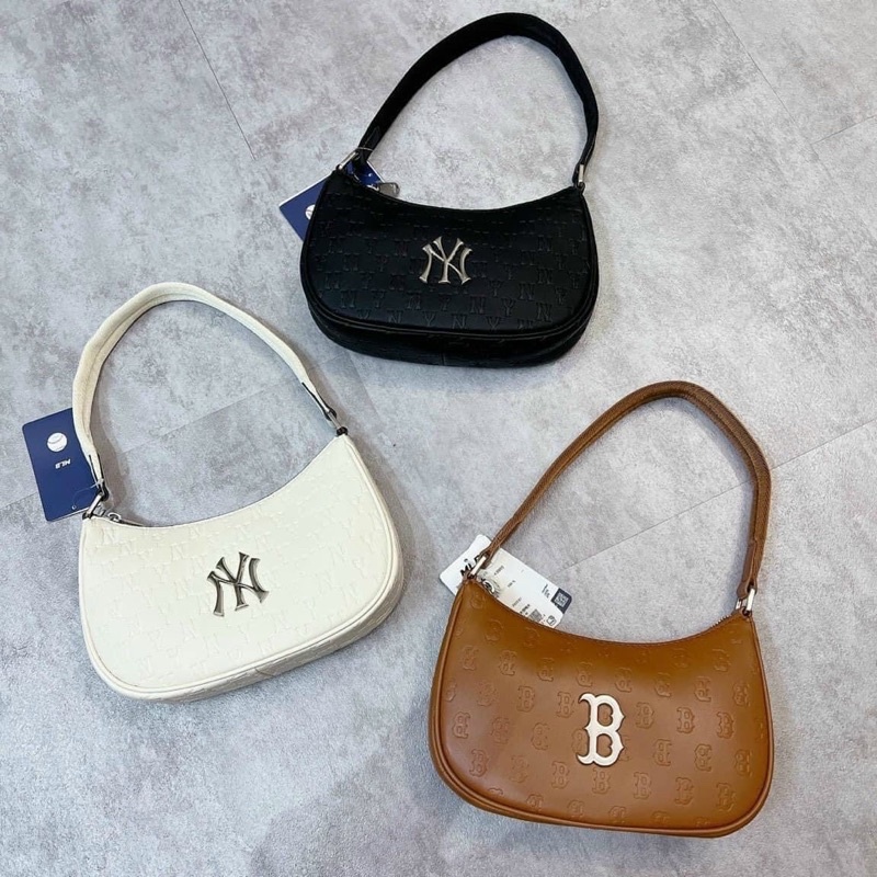 [ HÀNG CHUẨN 1:1] Túi đeo vai MLB Monogram Embossed Hobo Bag New York ...