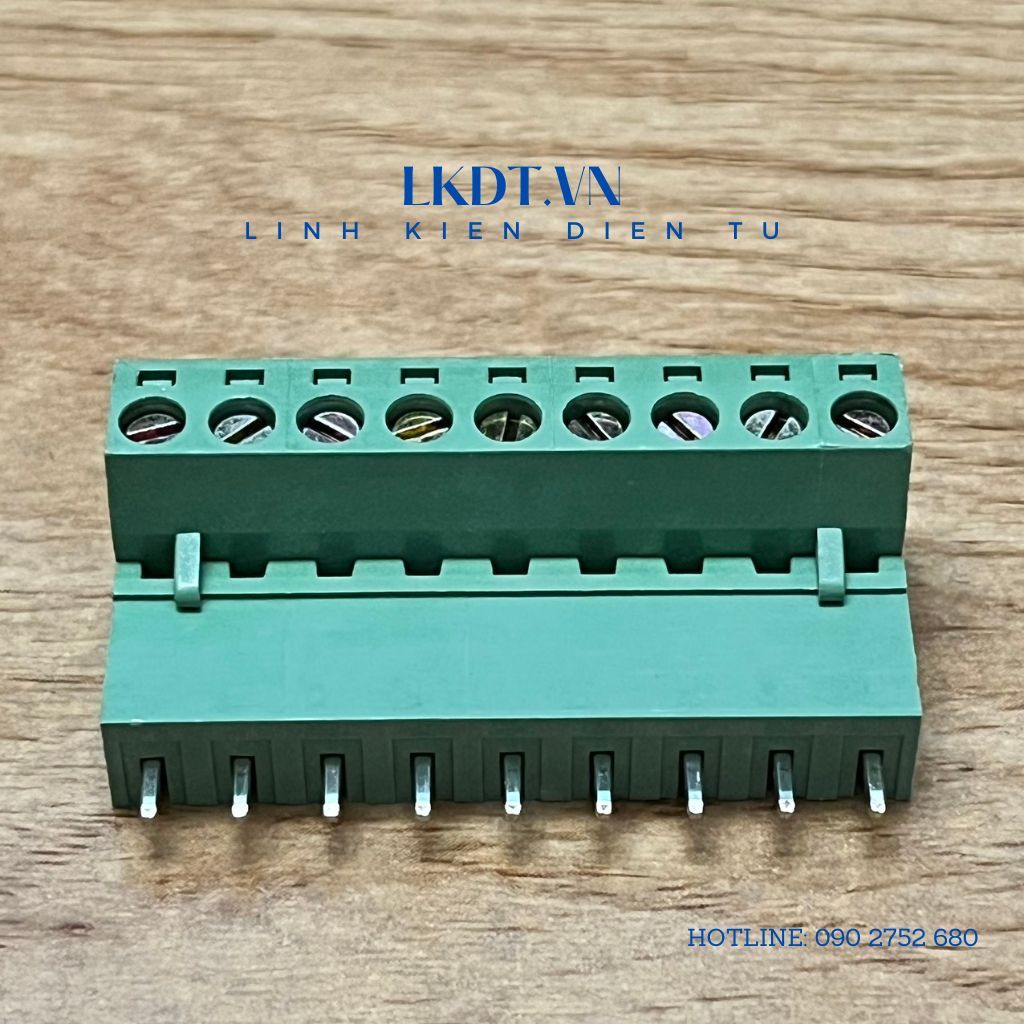 Cầu đấu Terminal Block KF-2EDG-9P 5.08 – Terminal màu xanh, chân thẳng ...