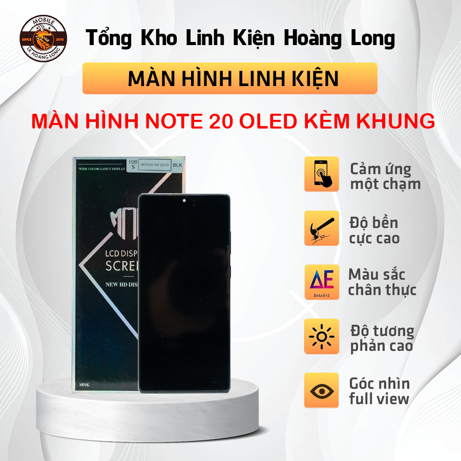 Màn hình cong cho điện thoại Note 20 kèm khung thương hiệu MNK, màn ...