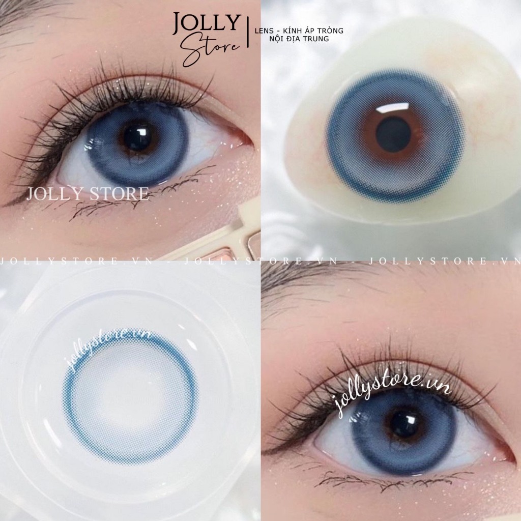 Lens LUNA EYES - Kính áp tròng 799 Blue giãn vừa 14.2mm JOLLY STORE | Shopee Việt Nam