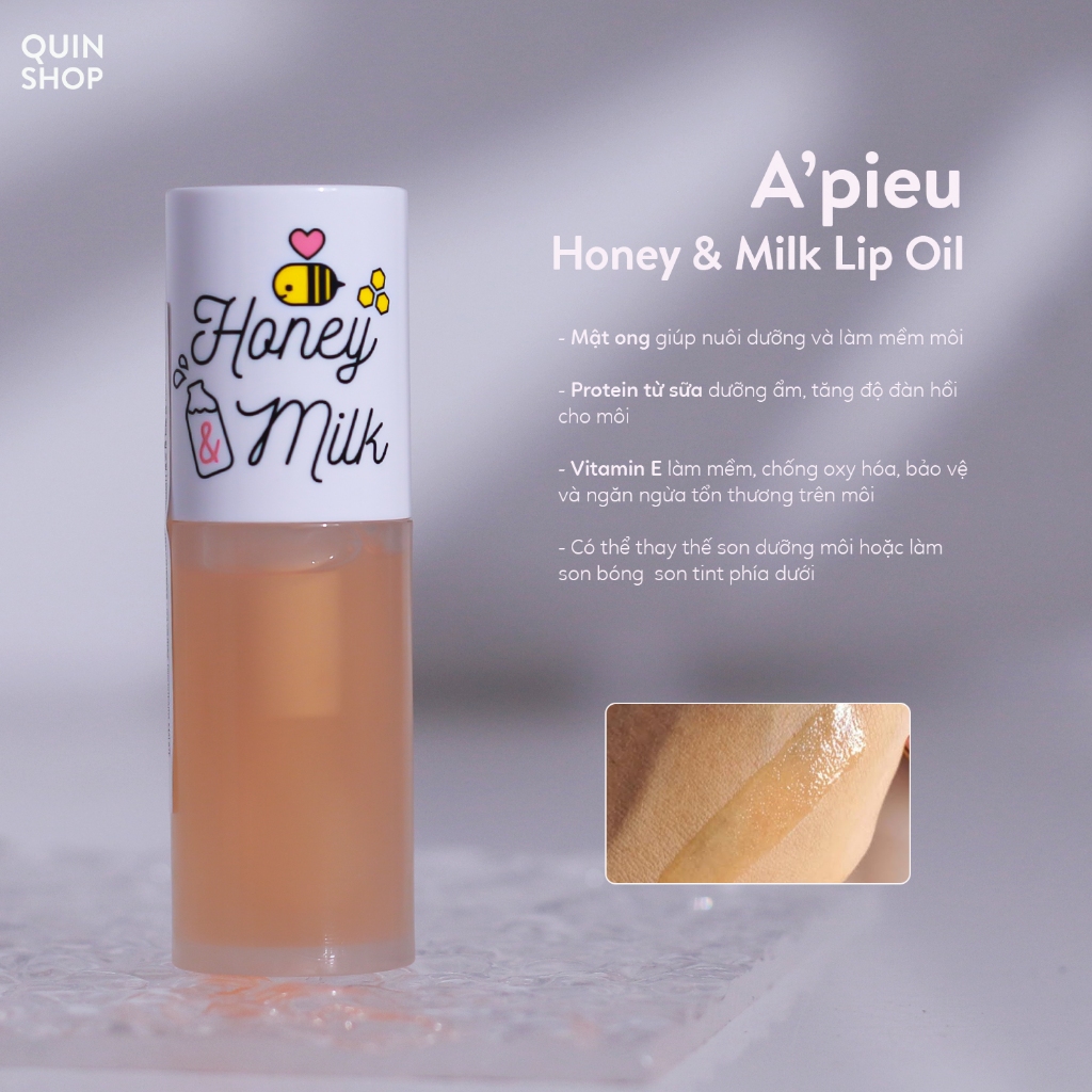 Dầu Dưỡng, Son Dưỡng, Mặt Nạ Ngủ Cho Môi A’pieu Honey & Milk Lip Oil, Lip Balm, Lip Sleeping ...