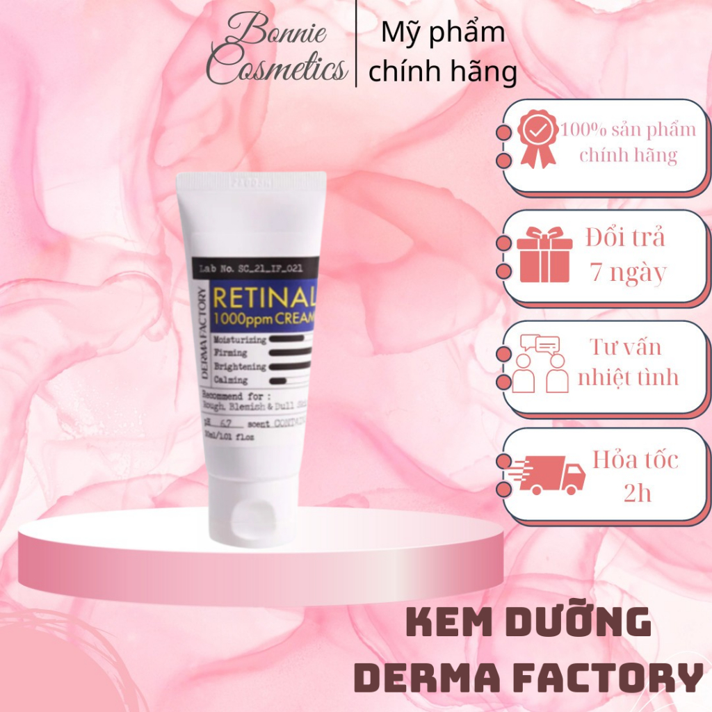 Kem dưỡng ban đêm Derma Factory Retinal 1000ppm chống lão hóa 30ml ...