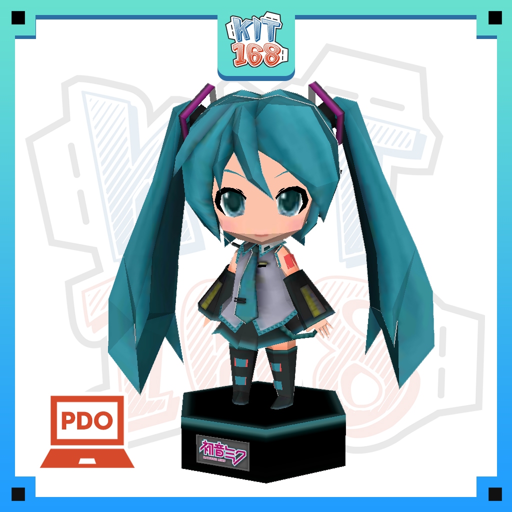 Mô hình giấy Anime Game Chibi Hatsune Miku ver 2 - Vocaloid | Shopee ...