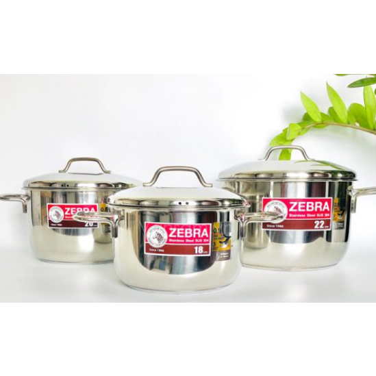 Nồi inox 3 đáy Zebra Thái Lan Extreme Infinity nắp kính, nắp inox ...