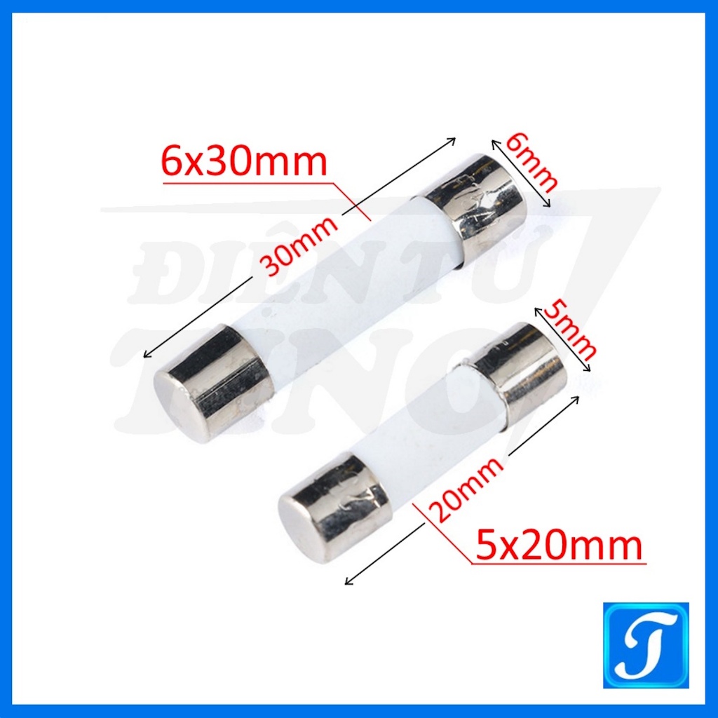 Cầu Chì Sứ 1A 2A 3A 4A 5A 6A 10A 15A 20A 250V 5x20mm 6x30mm | Shopee ...