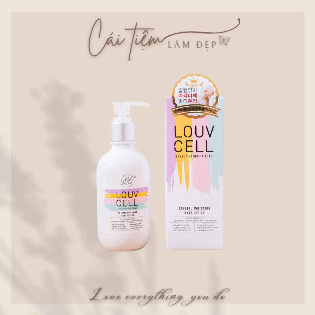 KEM DƯỠNG BODY TRẮNG DA LOUV CELL CRYSTAL WHITENING LOTION 250ml ...