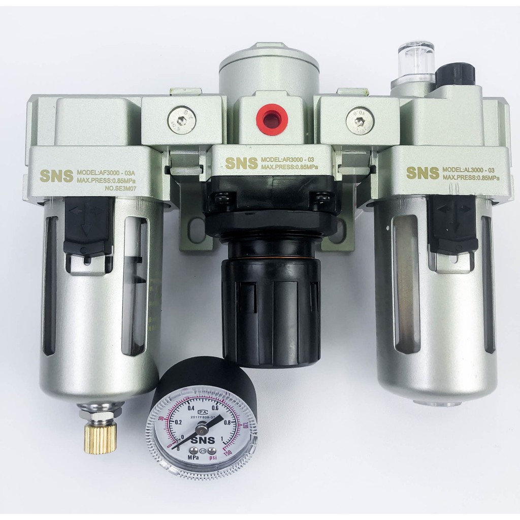 Bộ lọc khí nén SNS AC3000-03A – Bộ lọc khí nén có van điều áp SNS AC – Bộ lọc ba khí nén SNS AC ...