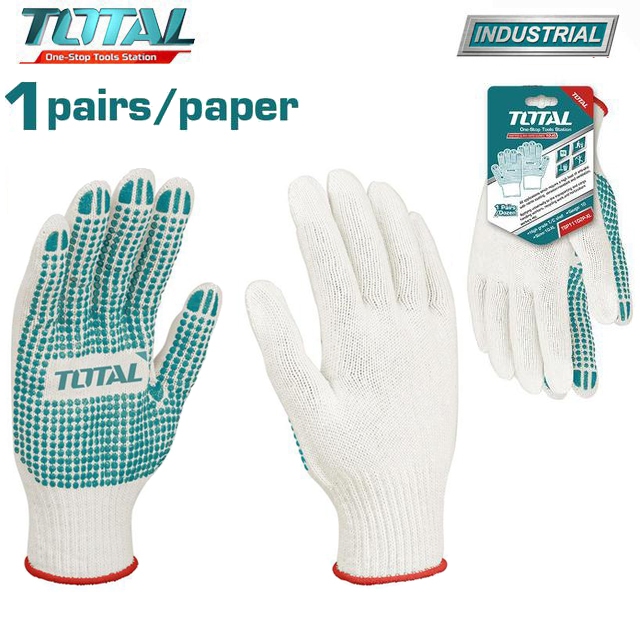 Găng tay dệt kim & có đốm chấm nhựa PVC size XL TSP11102 , Sử dụng cho ...