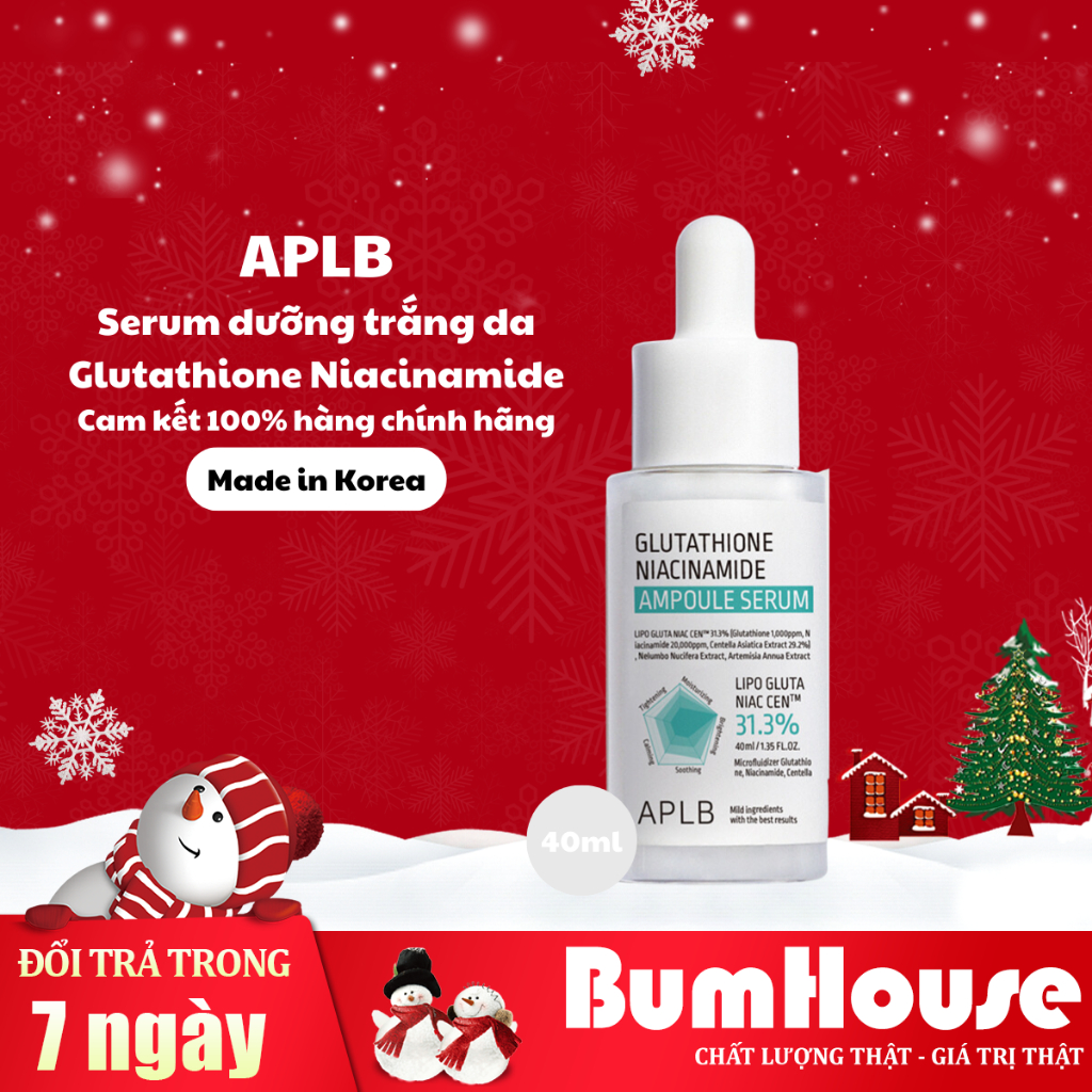 Serum Dưỡng Trắng Da Cao Cấp Aplb Glutathione Niacinamide Ampoule Serum