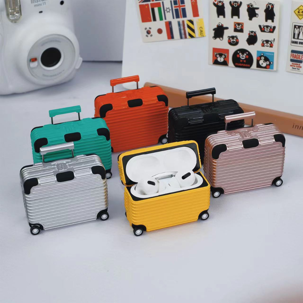 Ốp Bảo Vệ Tai nghe Vỏ Airpod Hình Vali Kèm Sticker Cho Airpod 2/ Airpod ...
