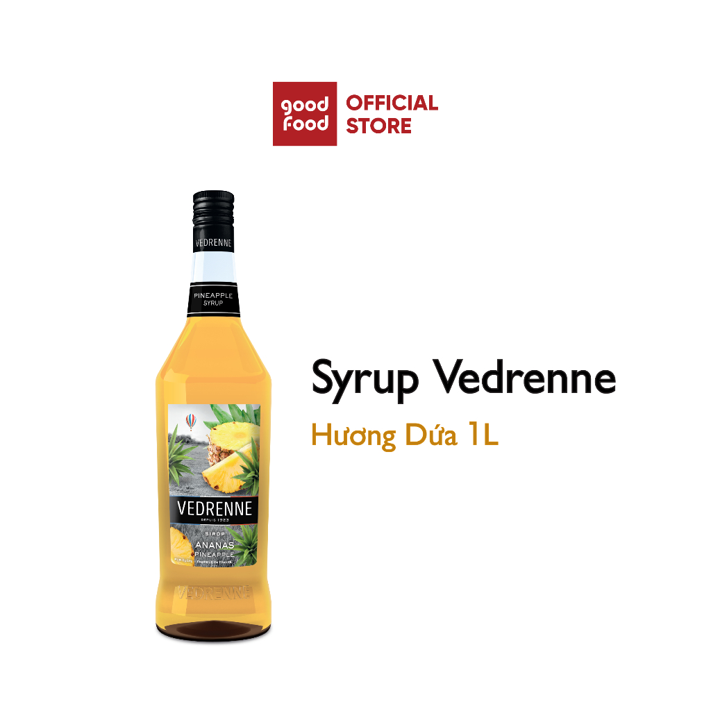 Sirô, Syrup Vedrenne hương Dứa 1l - 1 chai | Shopee Việt Nam