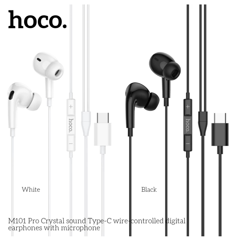 Tai nghe có dây hoco M101 Pro Type C, dây dài 1m TPE tráng men, hỗ trợ điều kiển tăng giảm âm ...