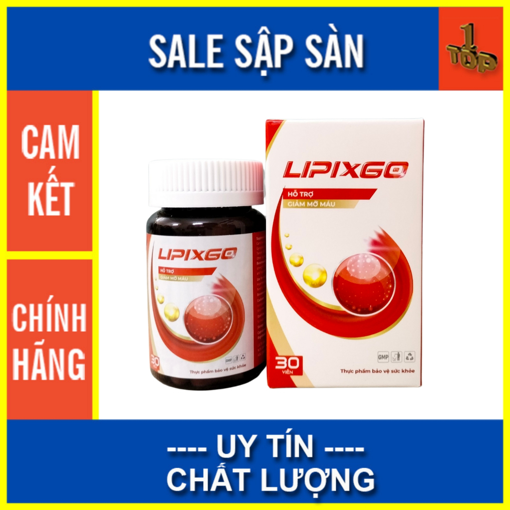 LIPIXGO (30v) giúp tăng cường sức bền thành mạch, giảm nguy cơ xơ vữa ...