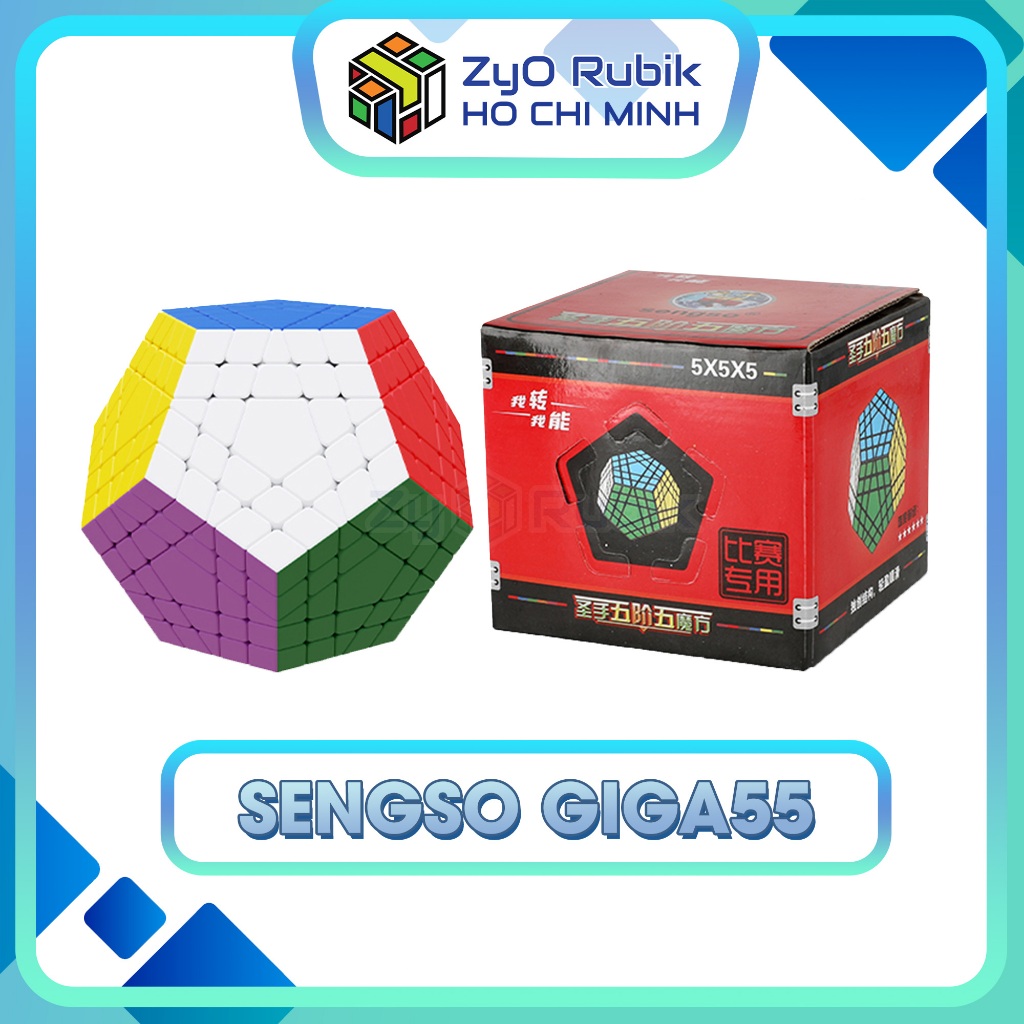 Rubik Megaminx Sengso 5x5 Megaminx Giga Sticker/Stickerless- Rubic 12 ...