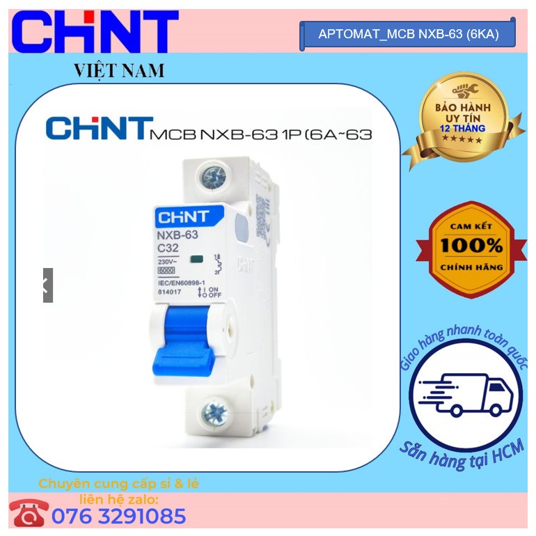 (HÀNG CHINT*CHÍNH HÃNG) CB TÉP CHINT-APTOMAT MCB 1 PHA CHINT-DÒNG CẮT 6KA | Shopee Việt Nam