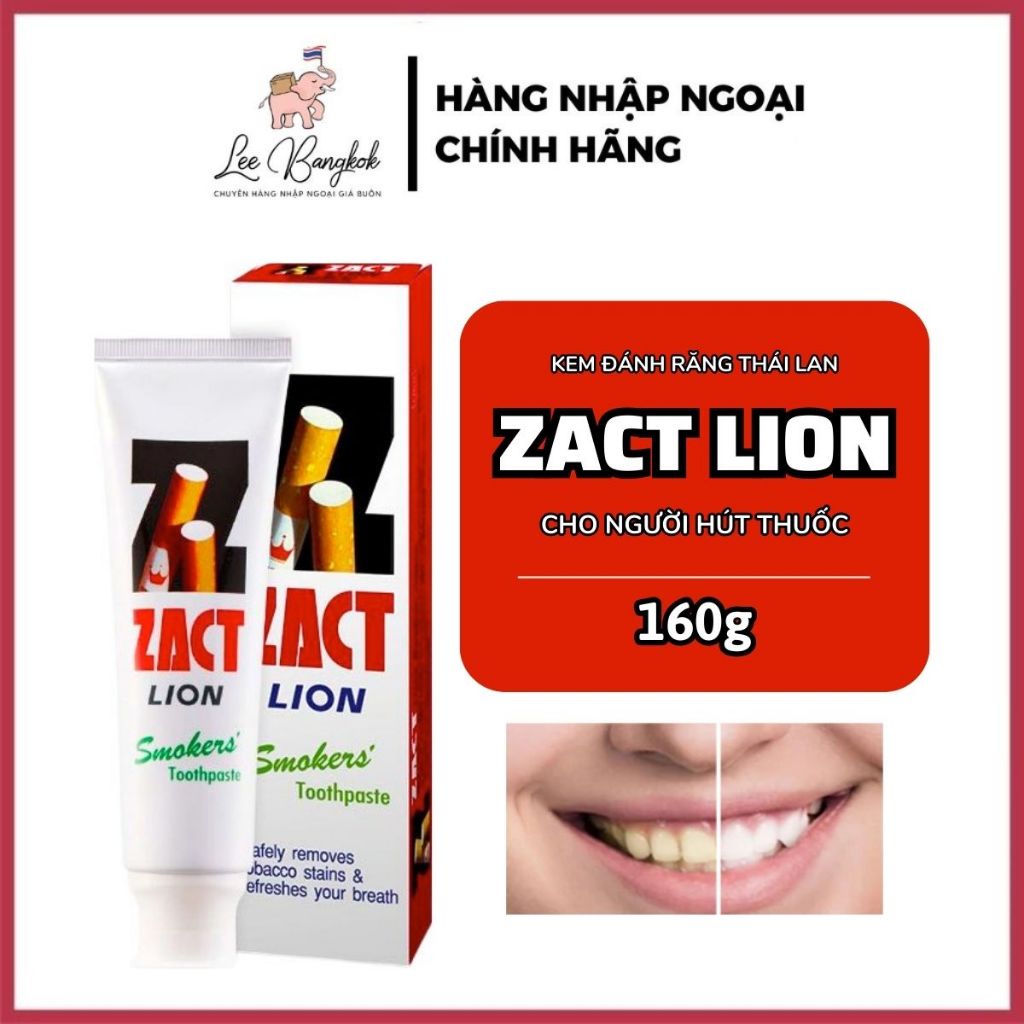[NỘI ĐỊA THÁI] Kem Đánh Răng Cho Người Hút Thuốc, Răng Ố Vàng Zact Lion Smokers Toothpaste Thái ...