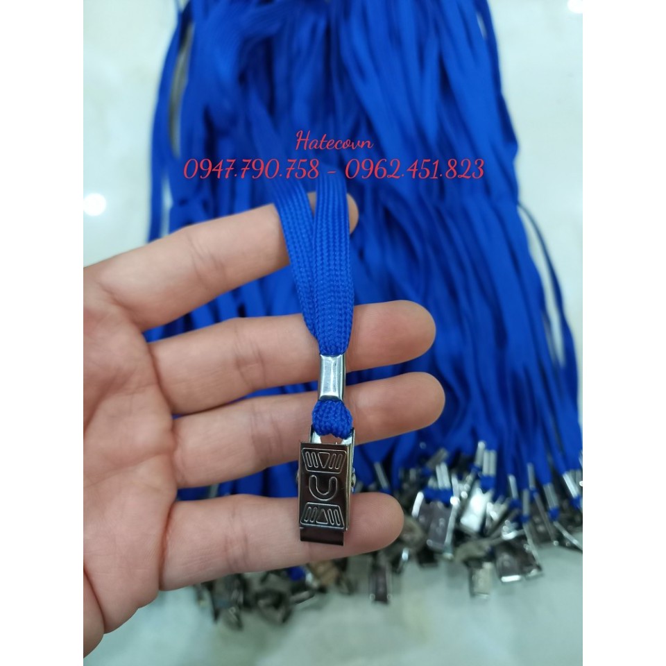 DÂY ĐEO THẺ DÙ KẸP SẮT bản rộng 1cm ( LOẠI 1) - Dây đeo thẻ nhân viên ...