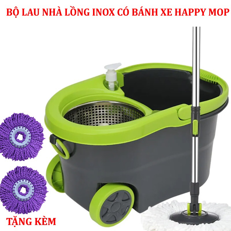 BỘ LAU NHÀ INOX THÁI LAN HAPPY MOP | Shopee Việt Nam