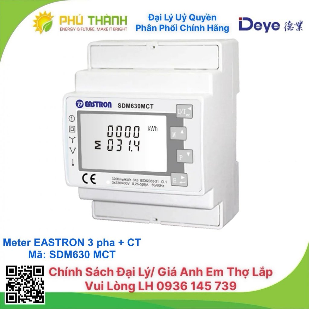 Meter EASTRON 3 pha + CT. Mã: SDM630 MCT [Bảo Hành 1 năm] | Shopee Việt Nam