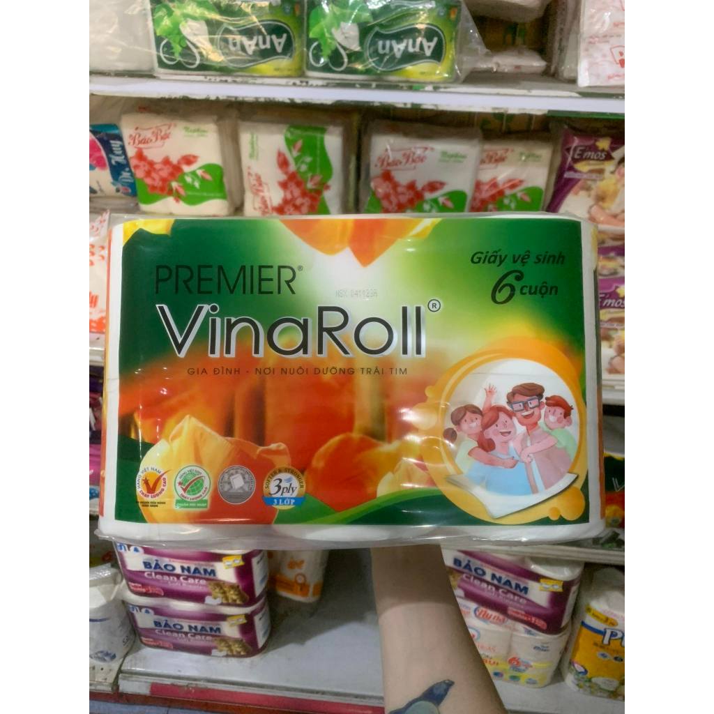 Giấy vệ sinh không lõi Vina Roll lốc 6 cuộn chuẩn hàng loại 1 | Shopee ...
