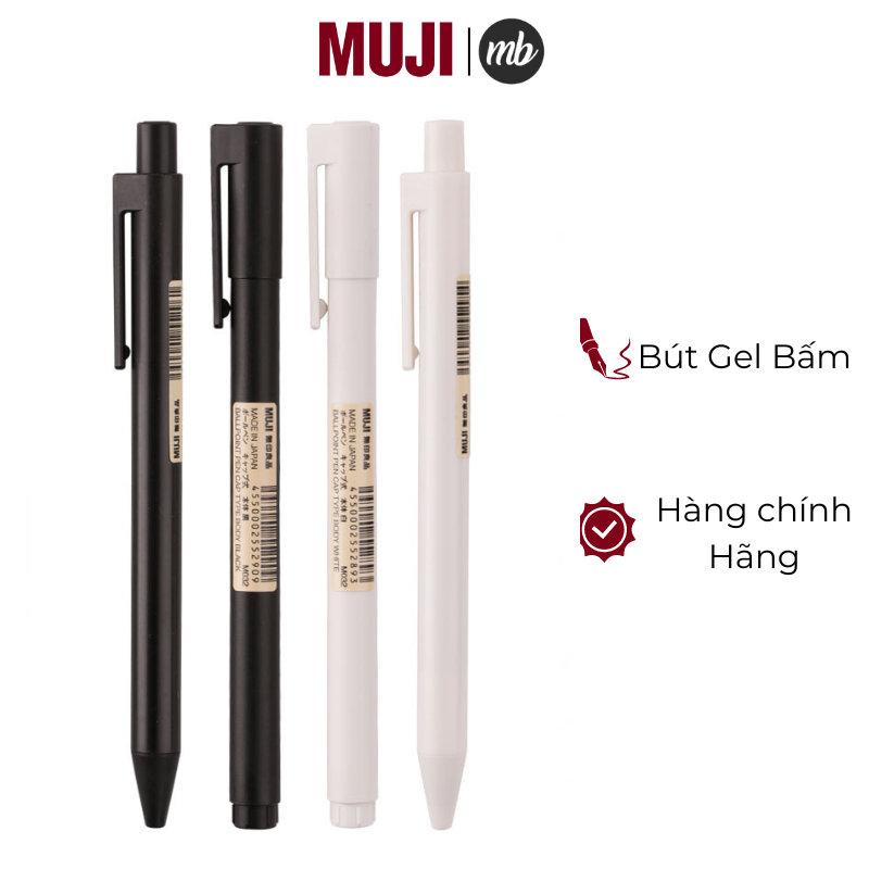 Bút gel MUJI cổ điển 2 lựa chọn đen và trắng (Hàng Chính Hãng) | Shopee Việt Nam