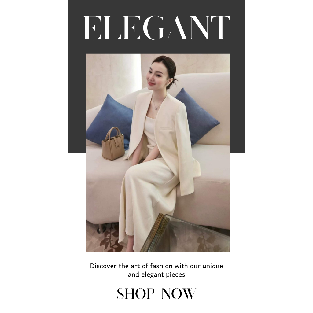 Set SILA áo blazer kèm váy 2 dây chất vải chéo hàn Medesign | Shopee Việt Nam