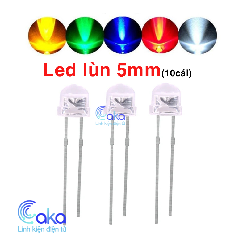 Gói 10 Bóng đèn led lùn 5mm siêu sáng nhiều màu tùy chọn | Shopee Việt Nam