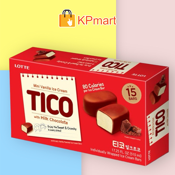 Kem viên socola sữa Hàn Quốc Lotte Tico Milk Chocolate 510ML (15 viên ...