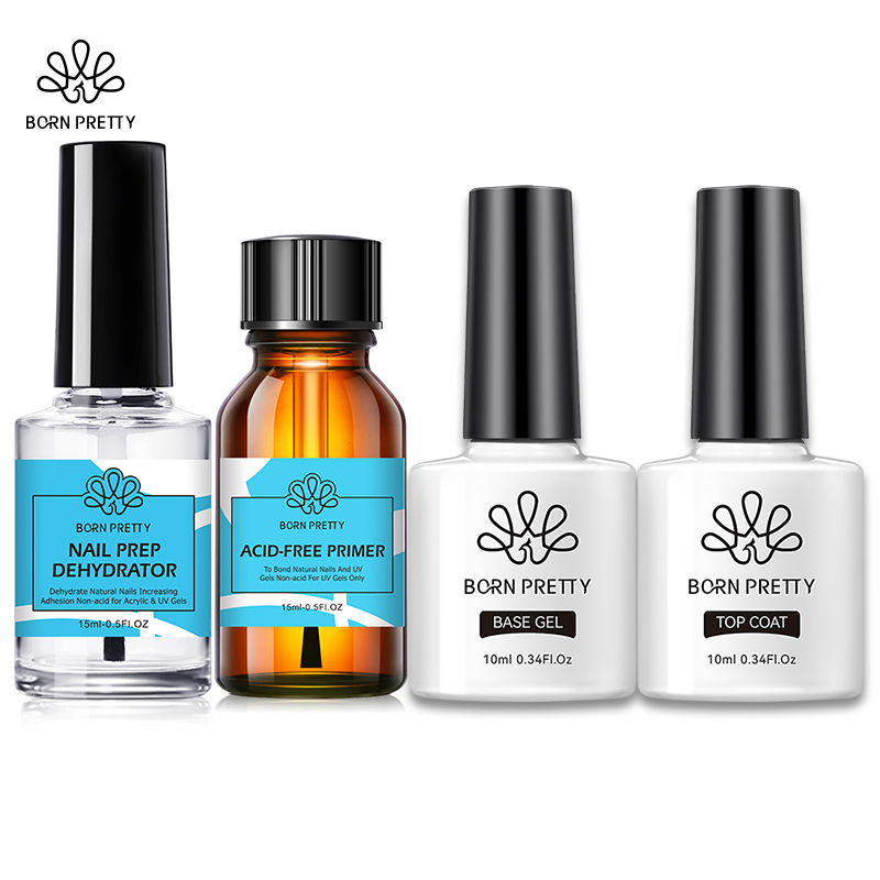 BORN PRETTY Base Top Sơn Gel Sơn Kiềm Dầu Primer Dehydrate Liên Kết Gel ...