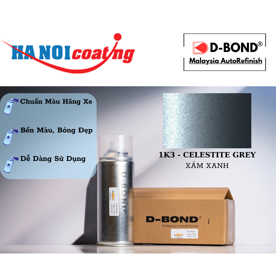 Sơn Xịt Xóa Vết Xước Cho Xe TOYOTA COROLLA ALTIS Màu XÁM XANH code 1K3 ...