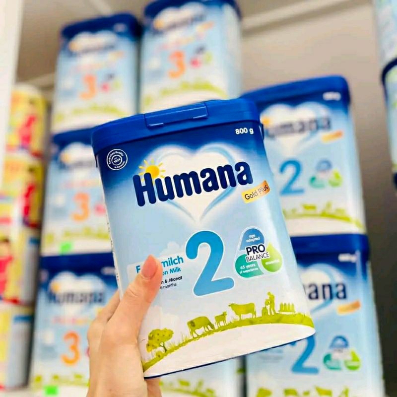8 lon humana số 2 lon 800g hạn 7/2024 dùng từ 6 tháng đến 2 tuổi (nhập khẩu đức) sữa hữu cơ bổ ...